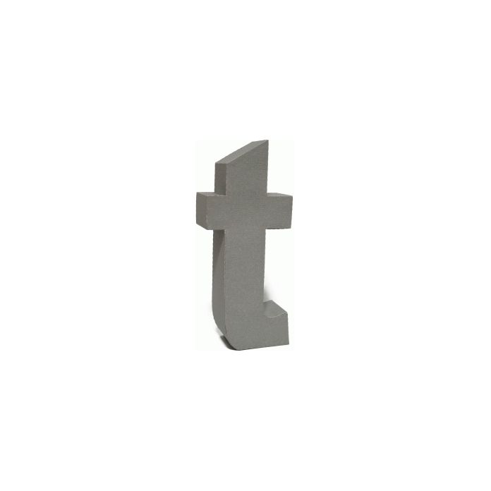3d lowercase letter block t