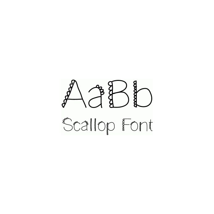 scallop font