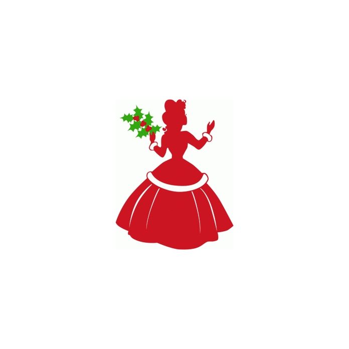 vintage lady with holly