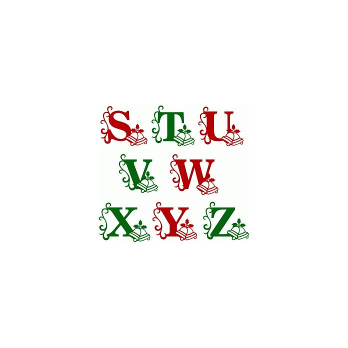 christmas bells alphabet s-z