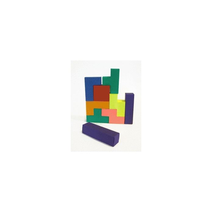 3d tetromino blocks