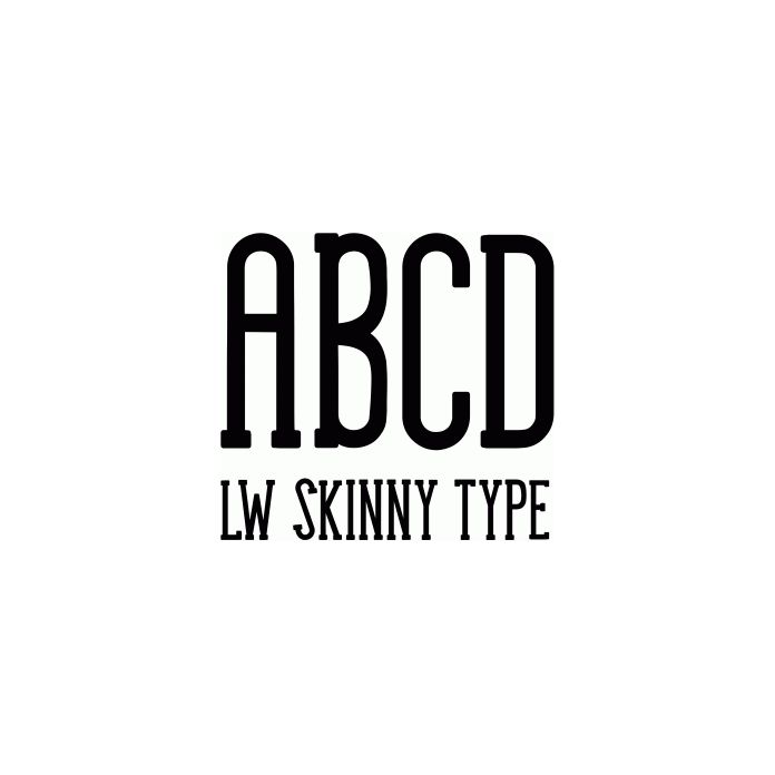 skinny type font|72101