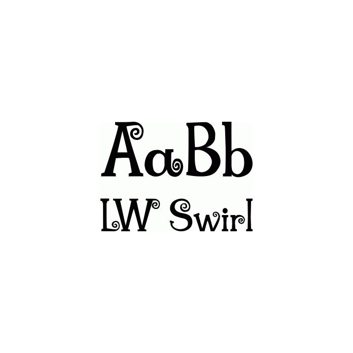 LW swirl font