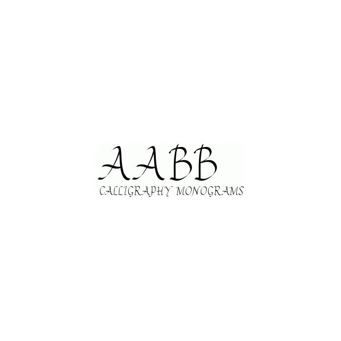 calligraphy monogram font