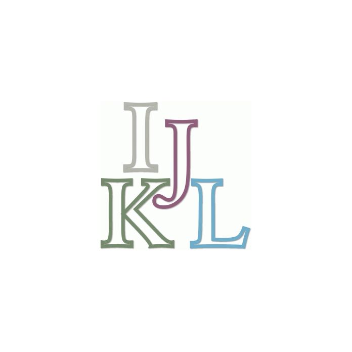 outline alphabet i j k l