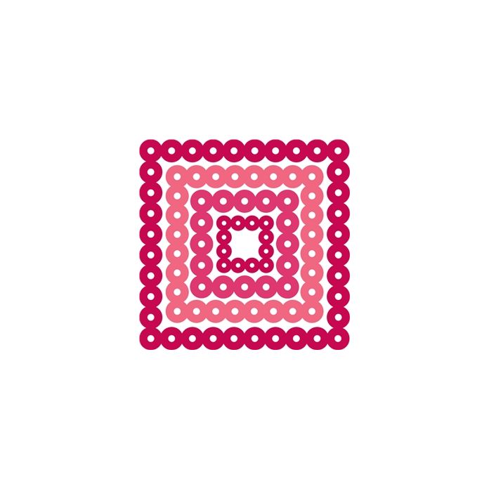 Nesting Scallop Square Frames