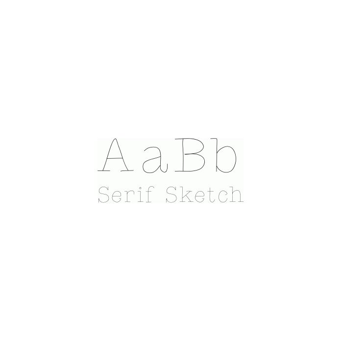 serif sketch font