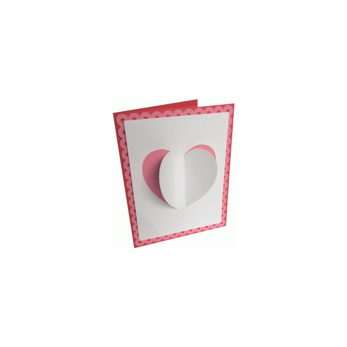 large heart pop out card