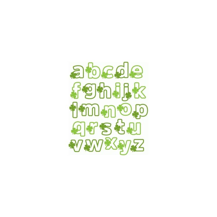 clover block outline alpha - lowercase