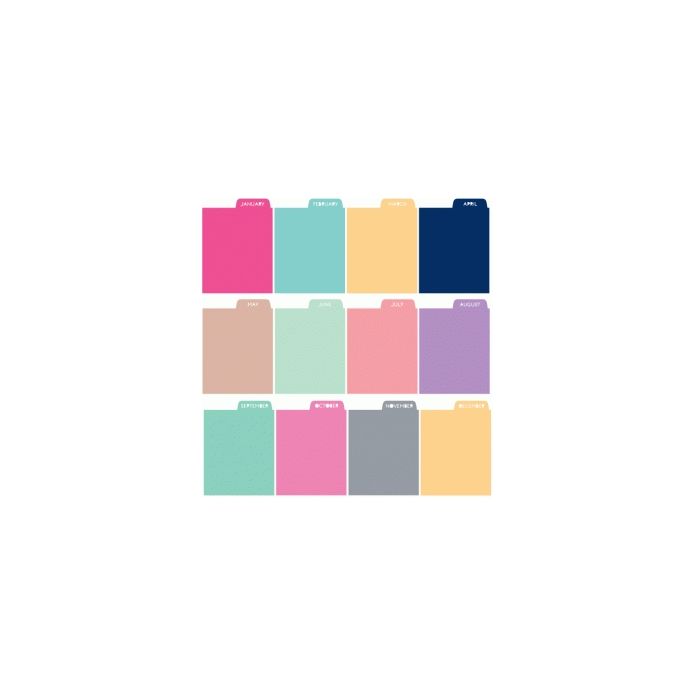 monthly tabbed journaling cards set