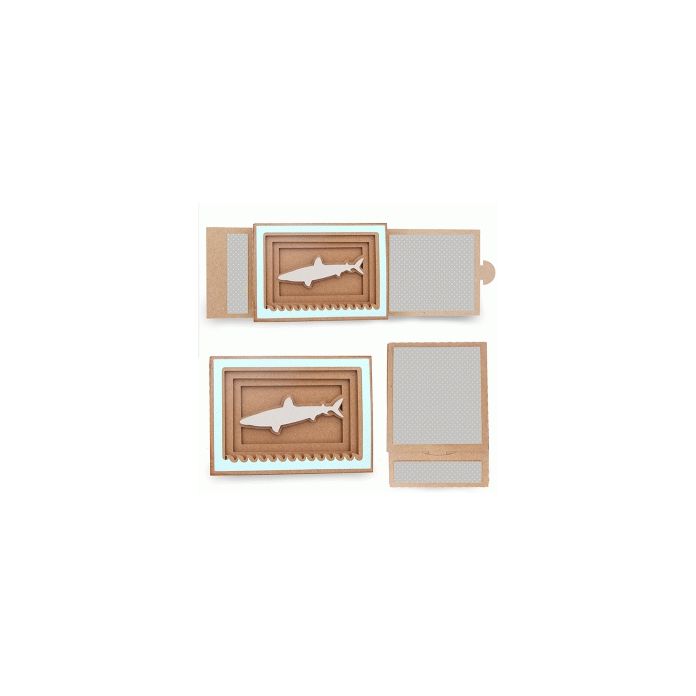 shark shadow box sliding card