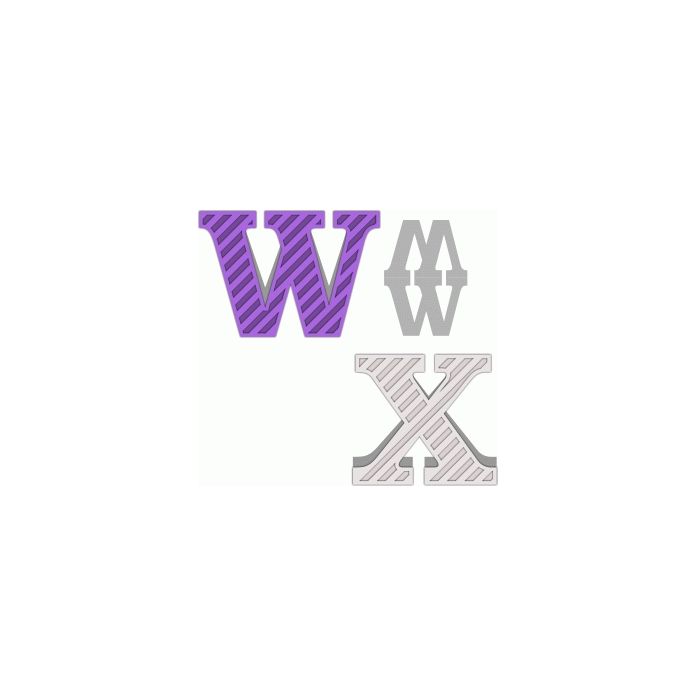shaped letter card w-x