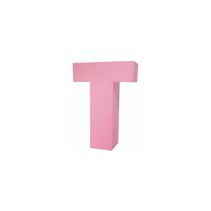 3d square letter block t
