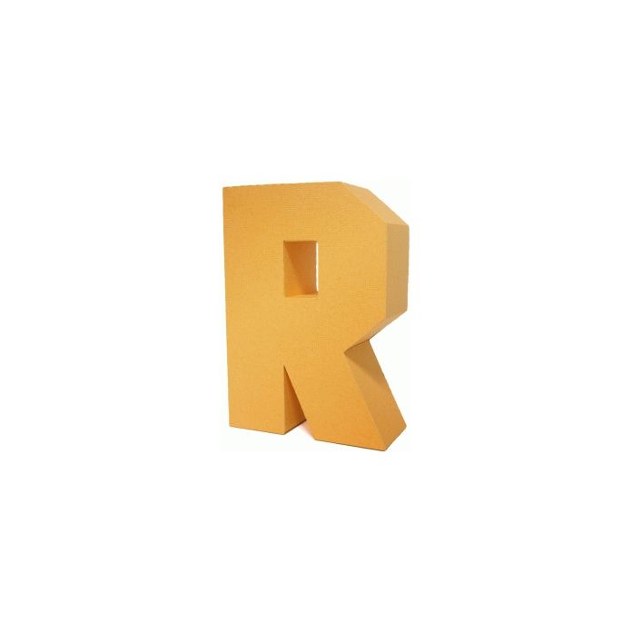 3d square letter block r