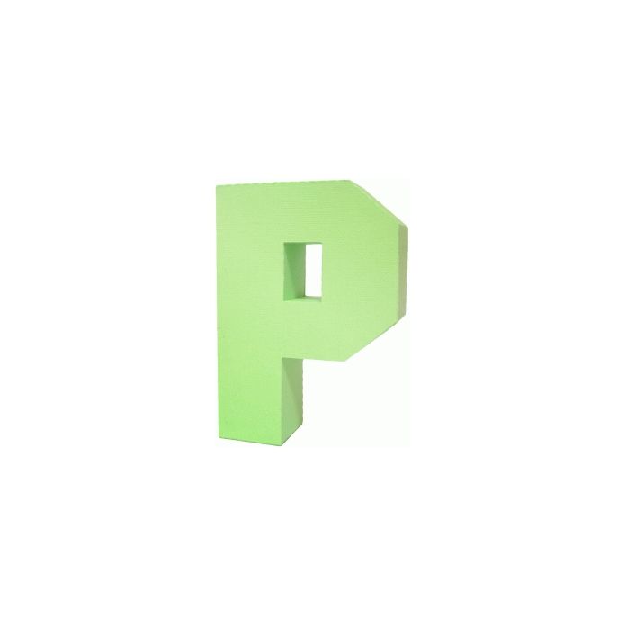 3d square letter block p