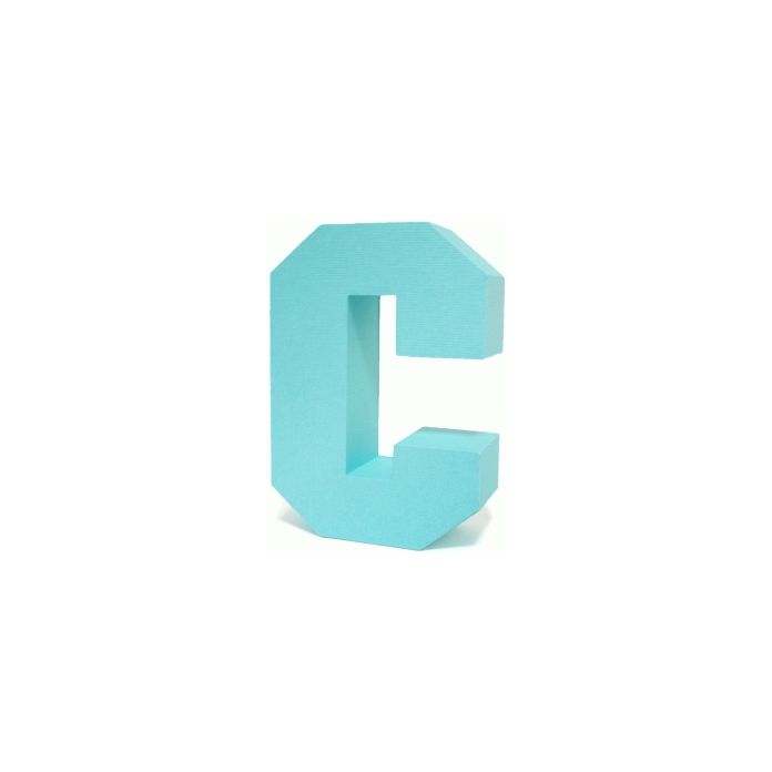 3d square letter block c