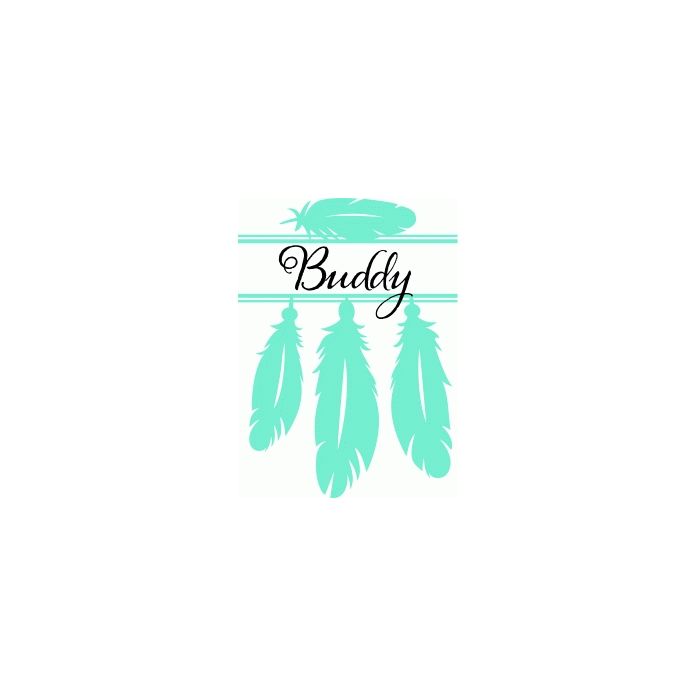 split feather name plate