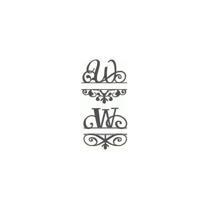 split flourish monogram set - w