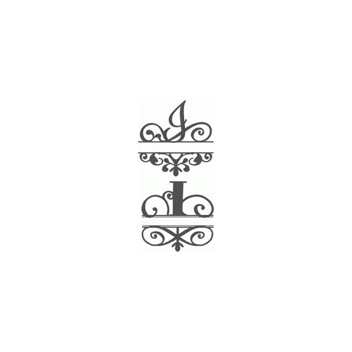 split flourish monogram set - i