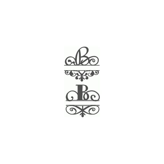 split flourish monogram set - b
