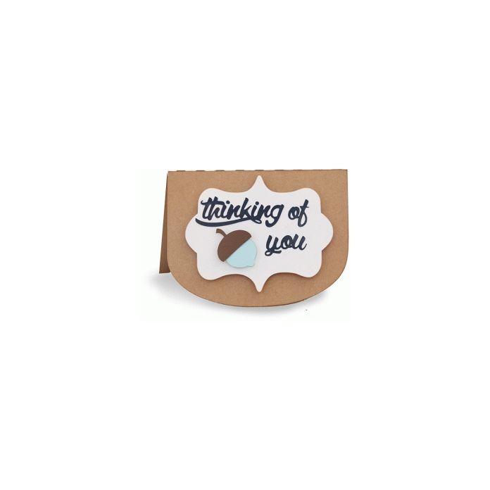 thinking of you acorn folded card