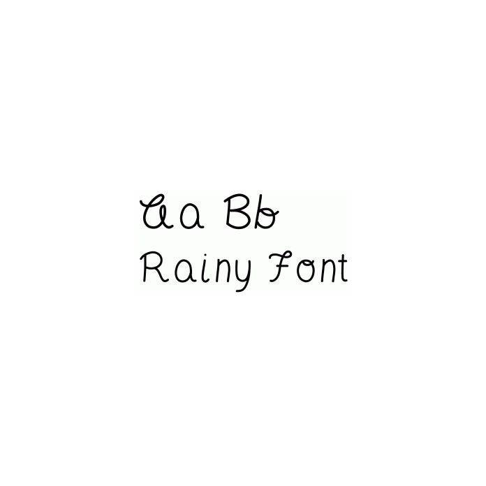 rainy font
