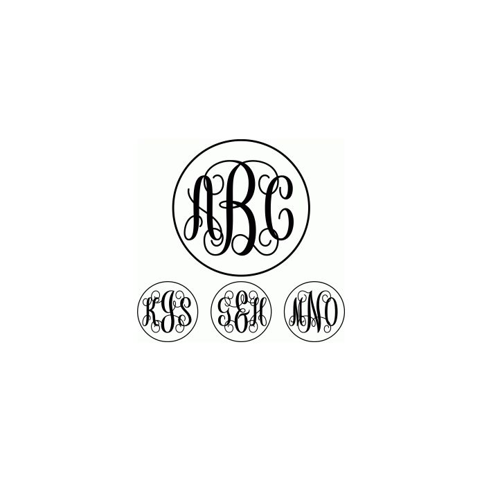 monogram script circle|81300
