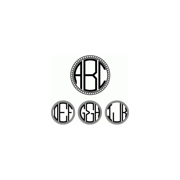monogram dot circle