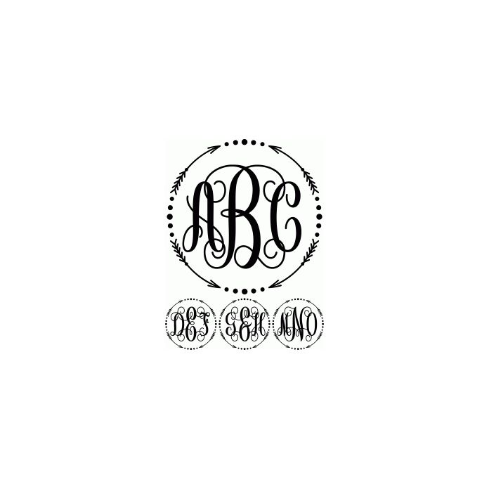 monogram script arrow