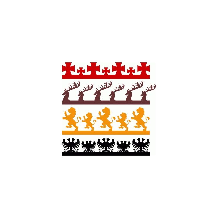 medieval symbol borders set