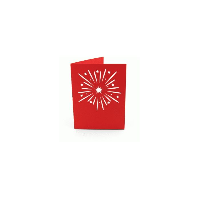 a2 cutout card fireworks