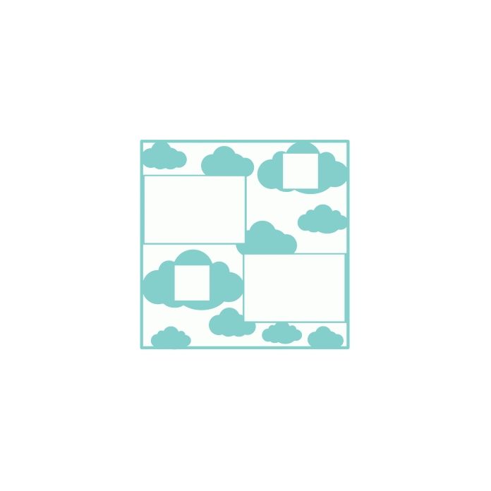 cloud scrapbook page template