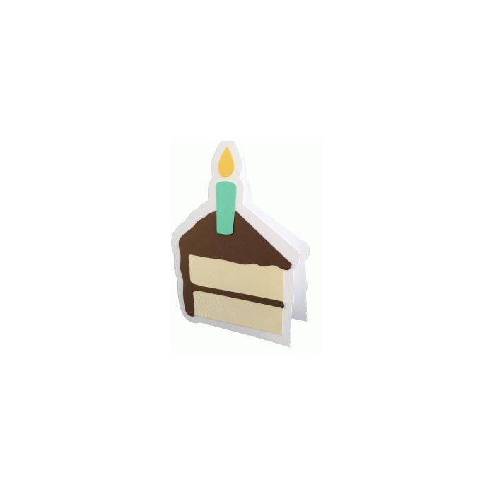 birthday cake slice card