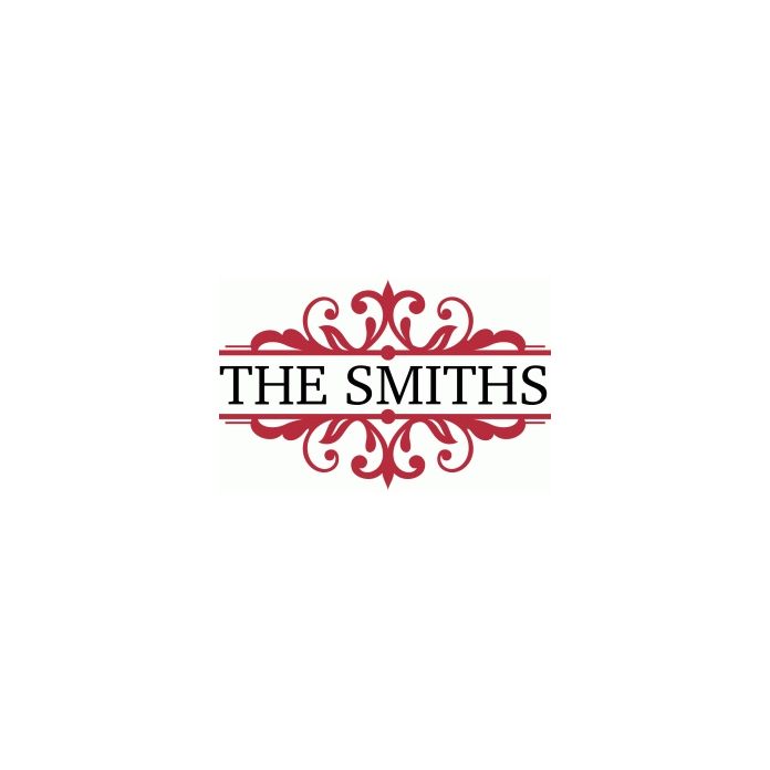 flourish split scroll name plate