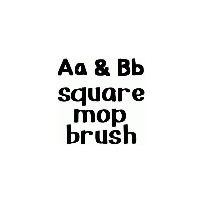 square mop brush font