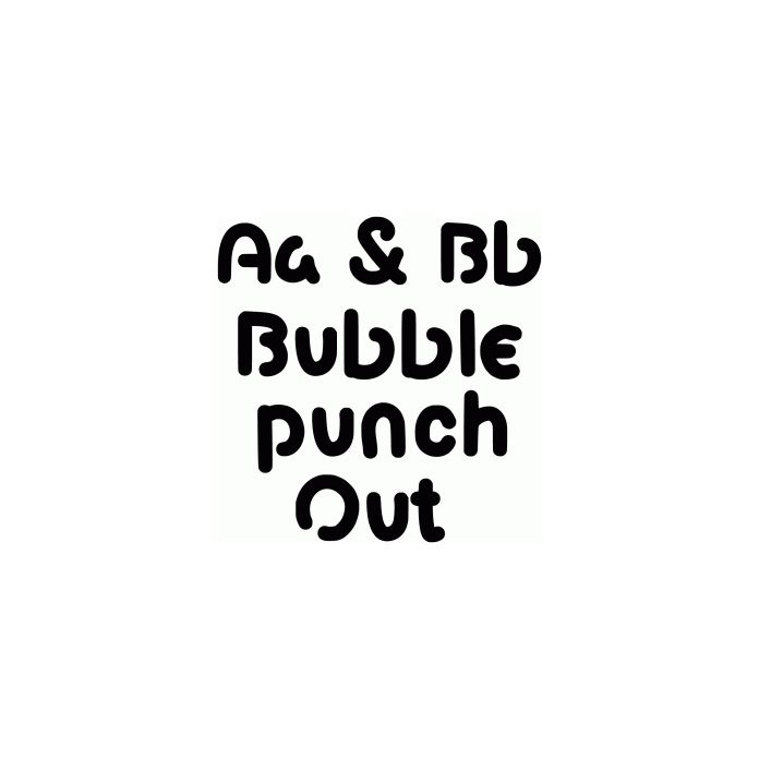 bubble punch out font