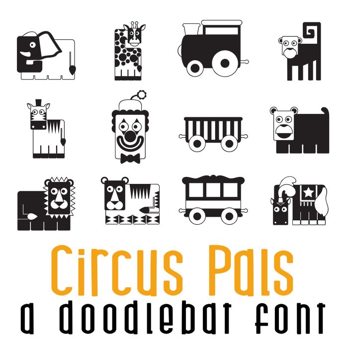 Circus Pals Doodlebat Font|D-1254236