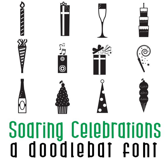 Soaring Celebrations Doodlebat Font