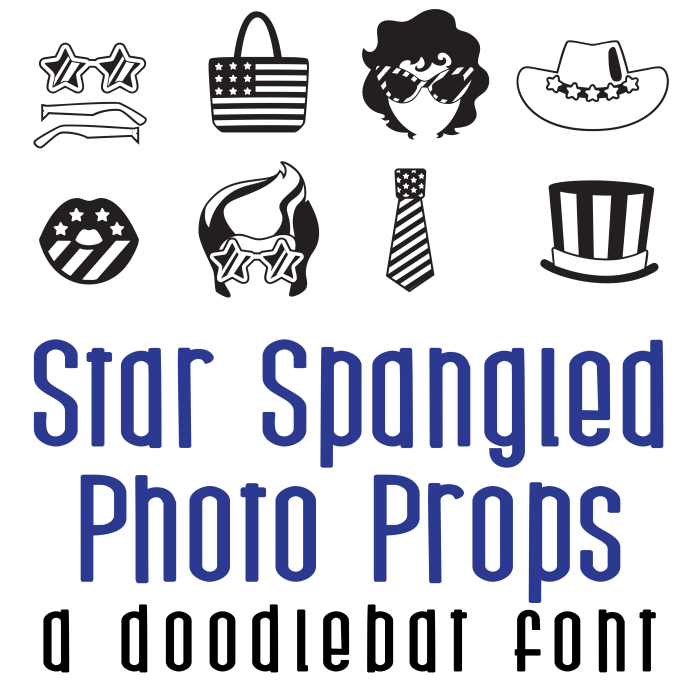 Star Spangled Photo Props Doodlebat Font