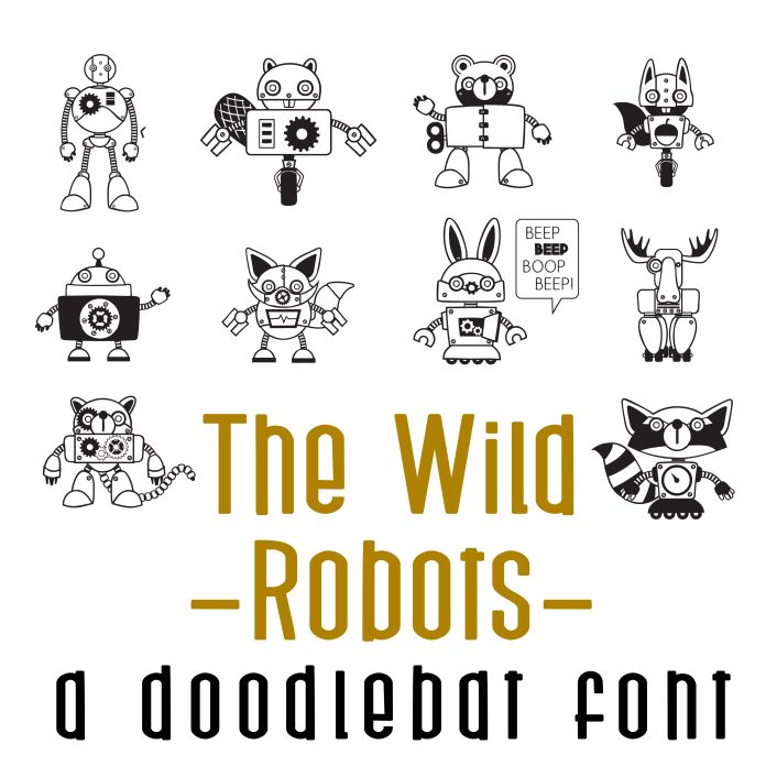 The Wild - Robots Doodlebat Font|D-379995