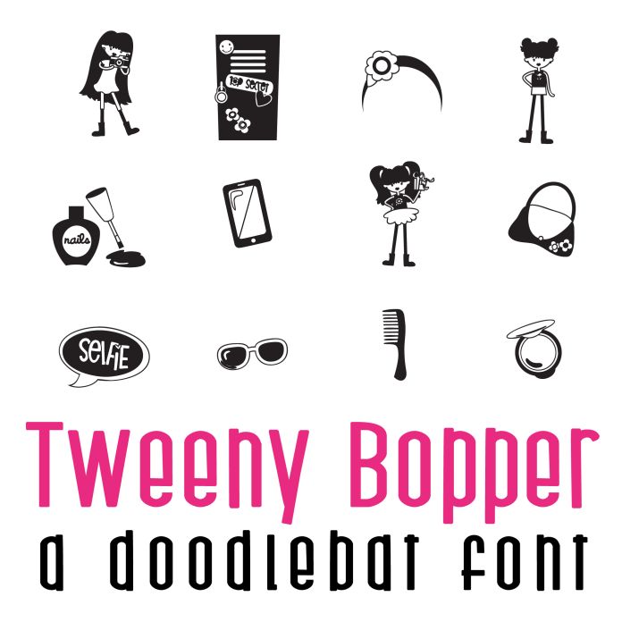 Tweeny Bopper Doodlebat Font|D-1260017