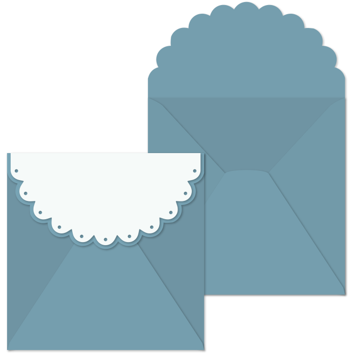 Env Scallop Round Flap 6x6|D-1263969