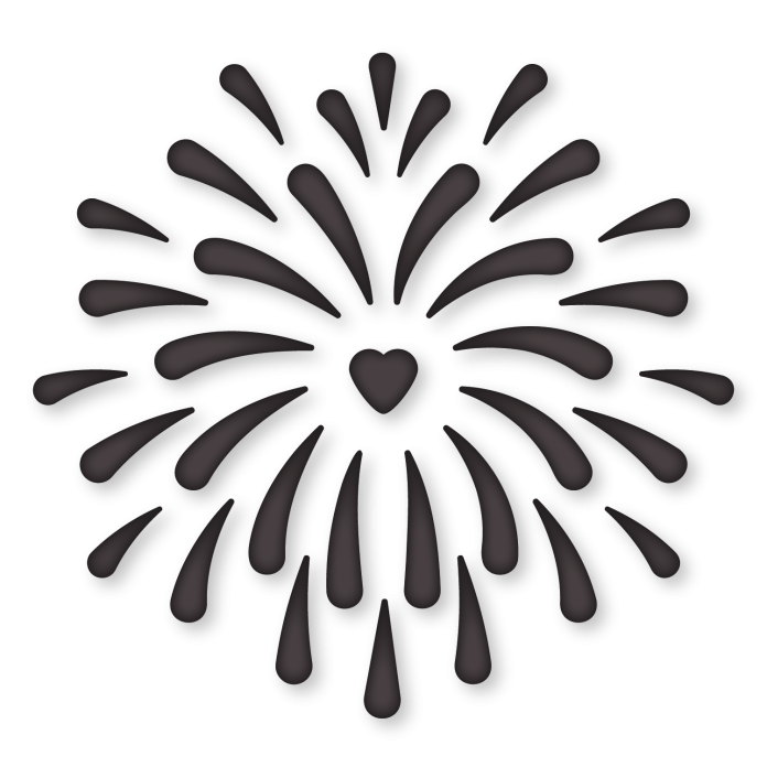 firework heart burst
