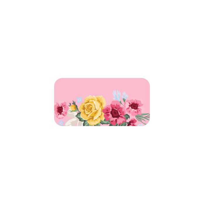 Floral Rounded Rectangle Label|D-1241229