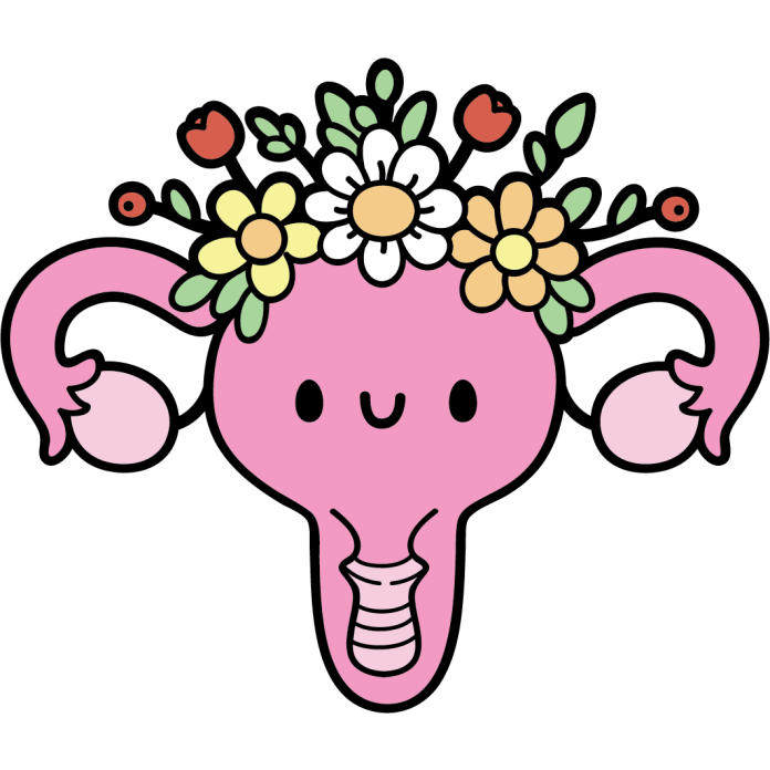 kawaii floral uterus