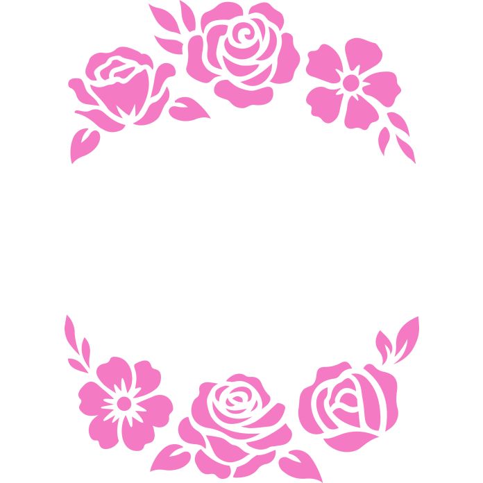 Flower Frame Stencil