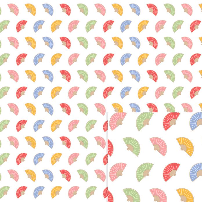 Japan folding fan digital paper