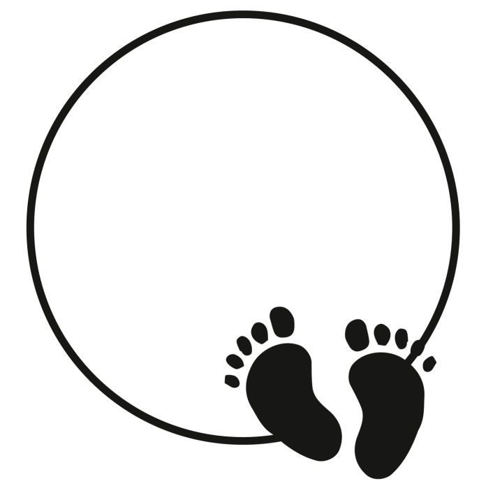 Footprints Circle Frame