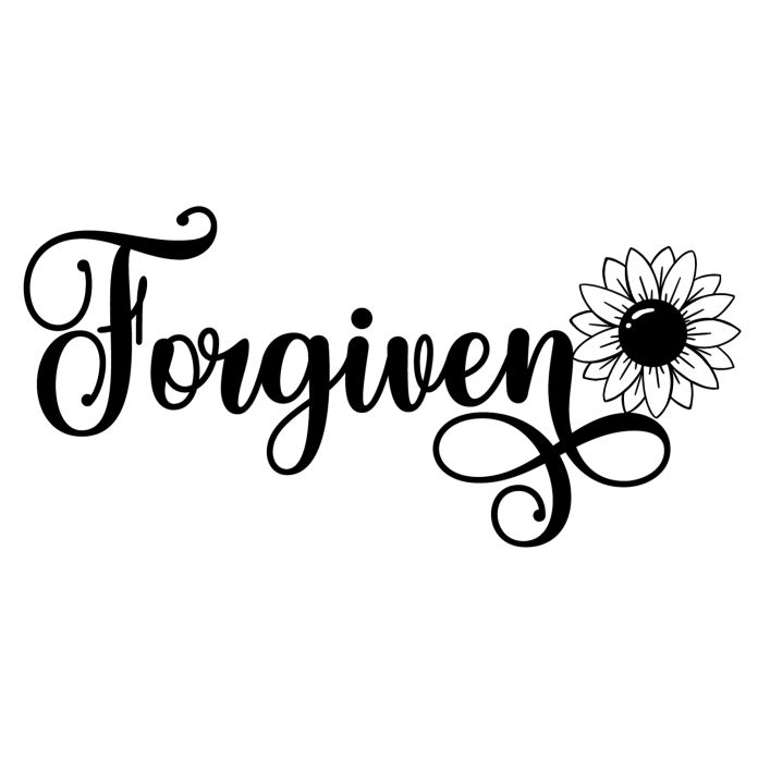 Forgiven Sunflower Word