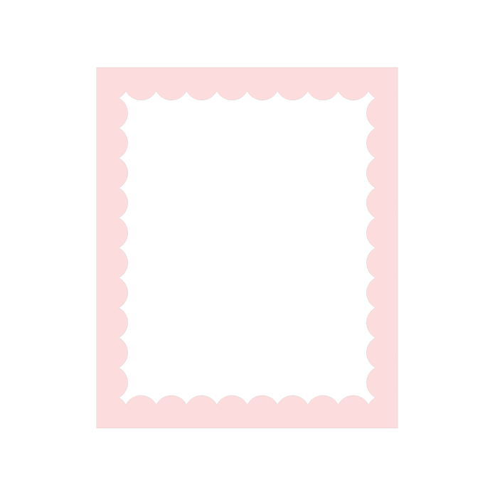 Rectangle Picture & Card Frame with Inside Scalloped Edge|D-1262336